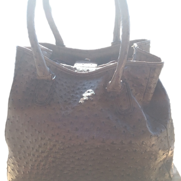 Bags | Brown Bump Y Of Ostrich Purse | Poshmark